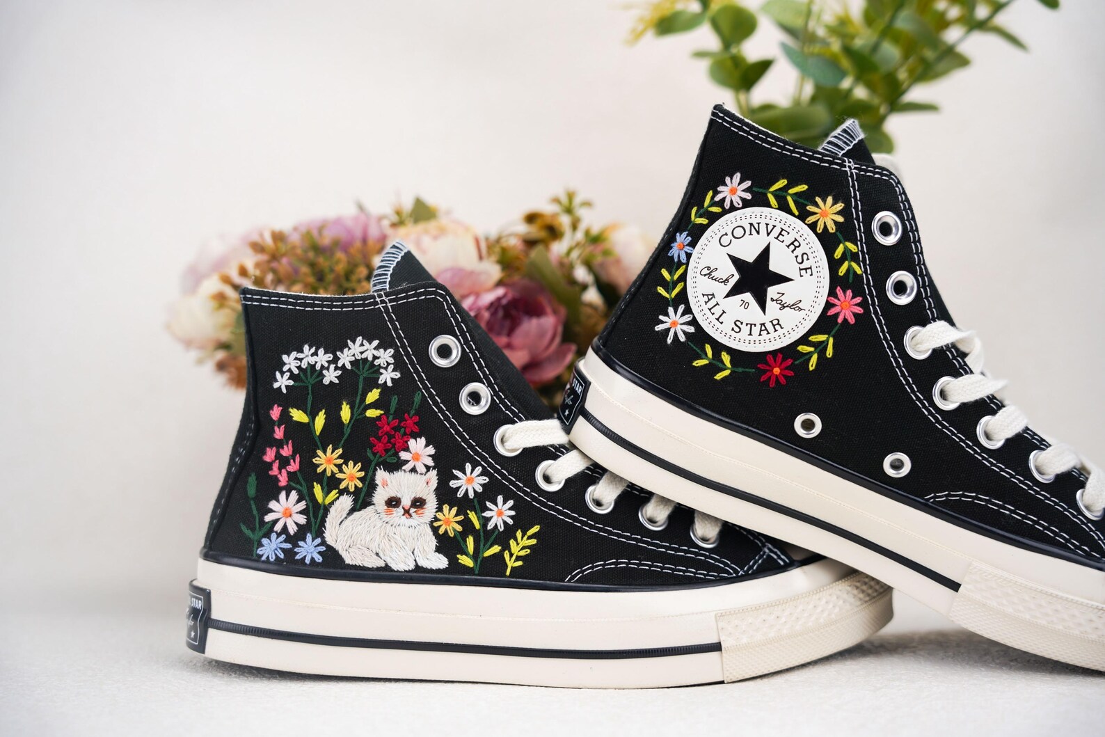 Custom Converse Chuck Taylor Embroidered,personalized Converse ...