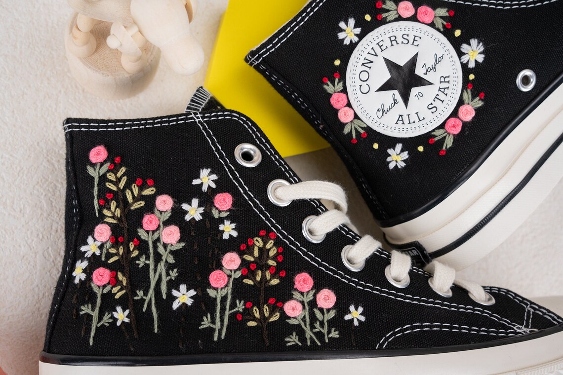 Converse Embroidery Custom Design Converse 1970s - Etsy