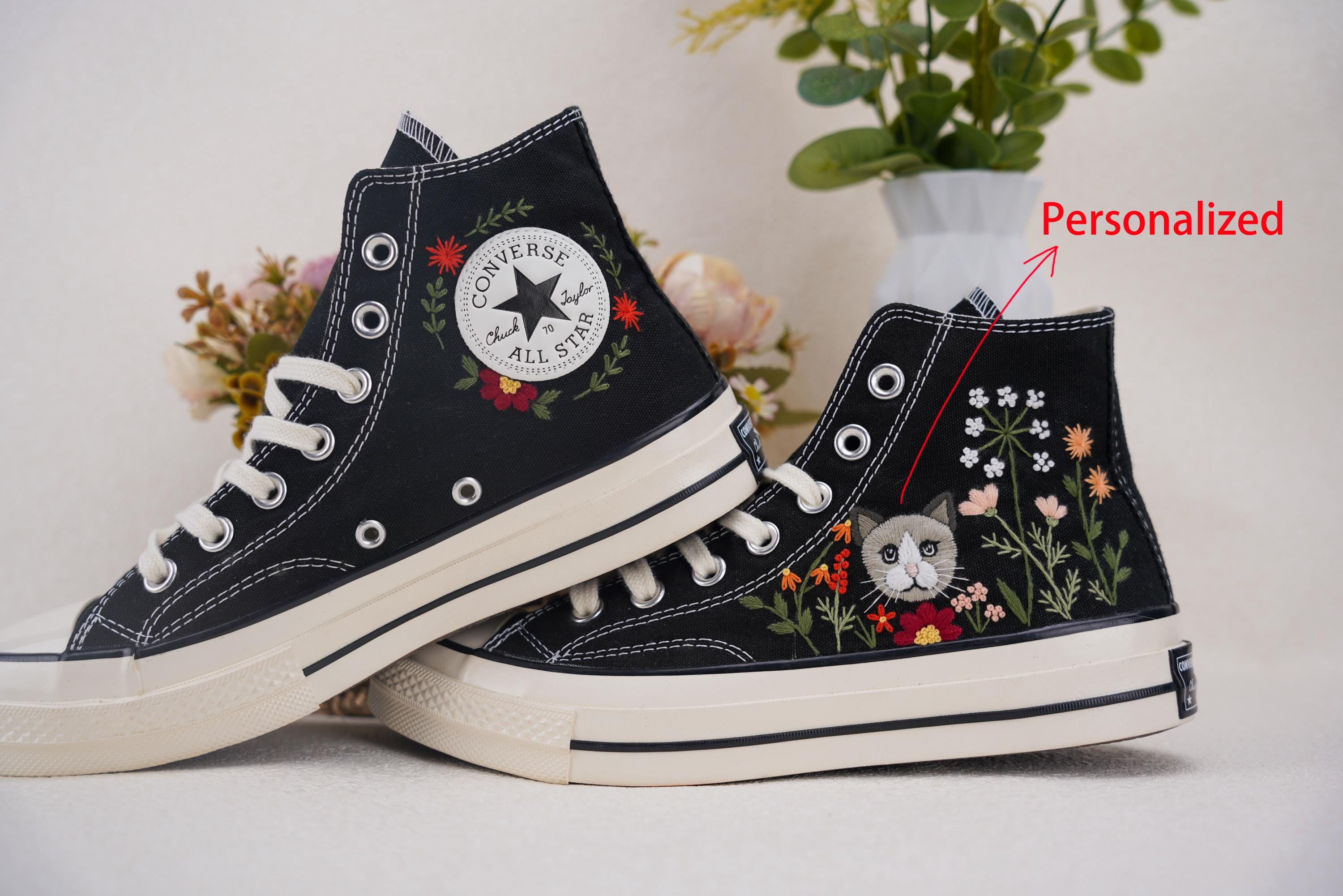 Custom Converse Chuck Taylor Embroidered,personalized Converse ...