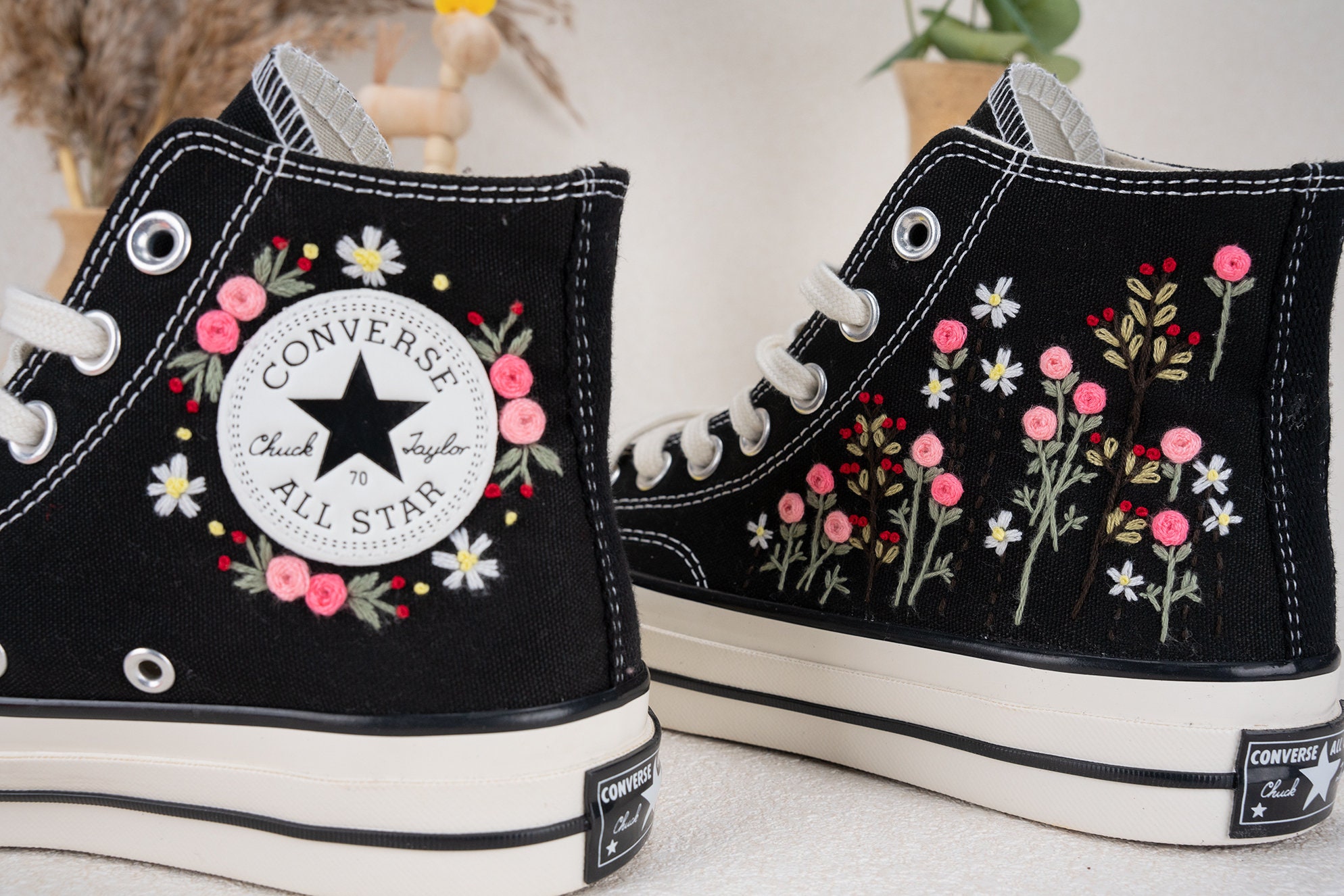 Converse Embroidery Custom Design Converse 1970s - Etsy