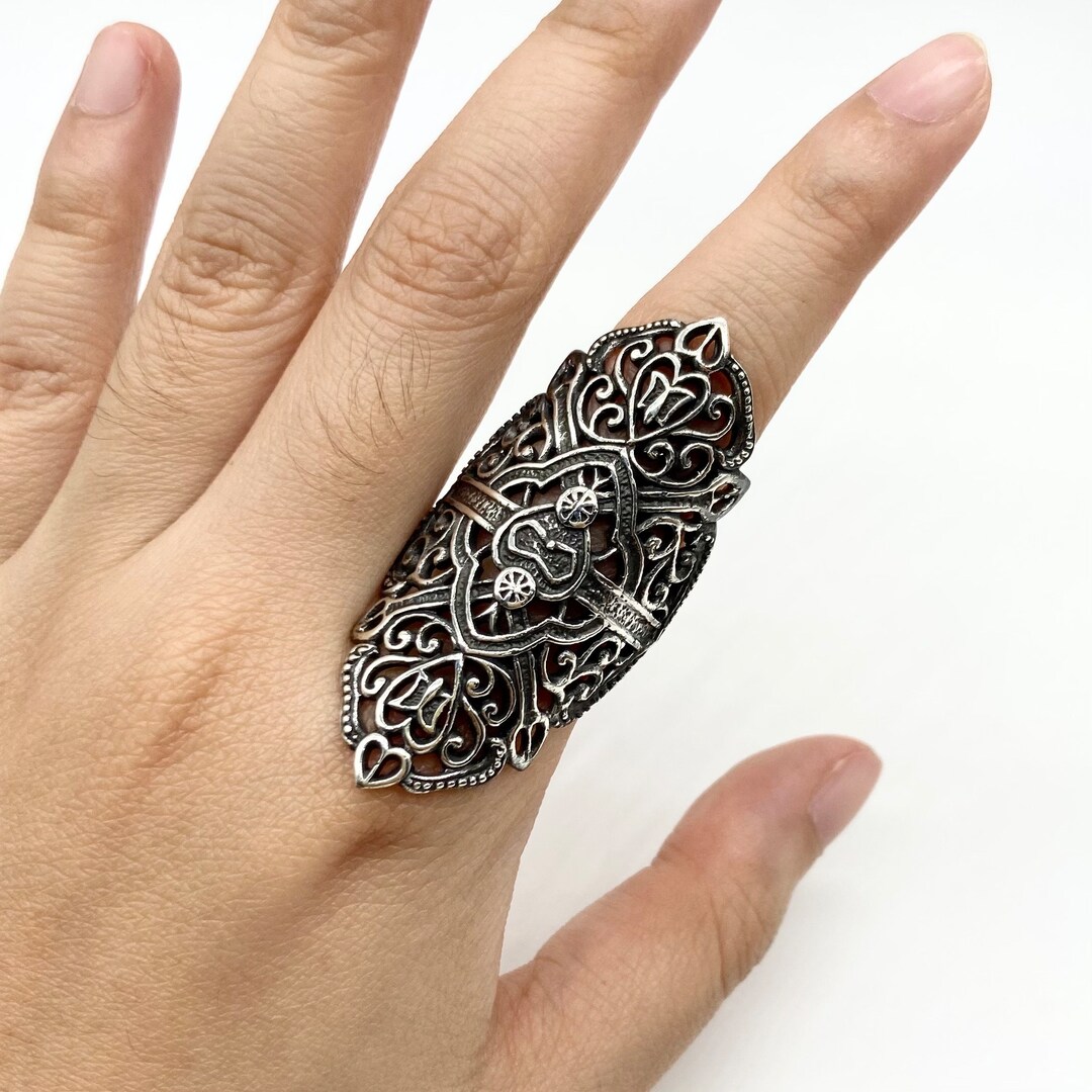 Full Finger Armour Shield Women Mediaval Style 925 Sterling - Etsy