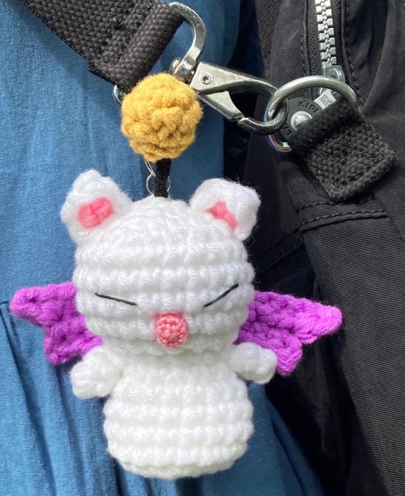 Moogle Ffxiv Final Fantasy Plush Amigurumi Keychain Etsy