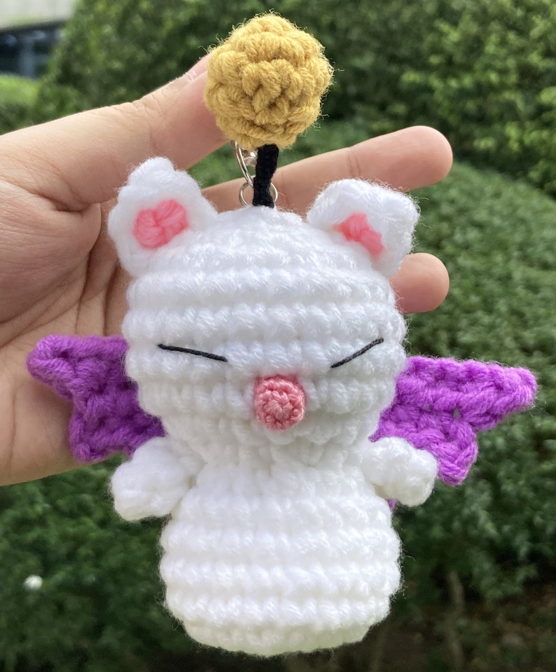 Moogle FFXIV Final Fantasy Plush Amigurumi KEYCHAIN - Etsy