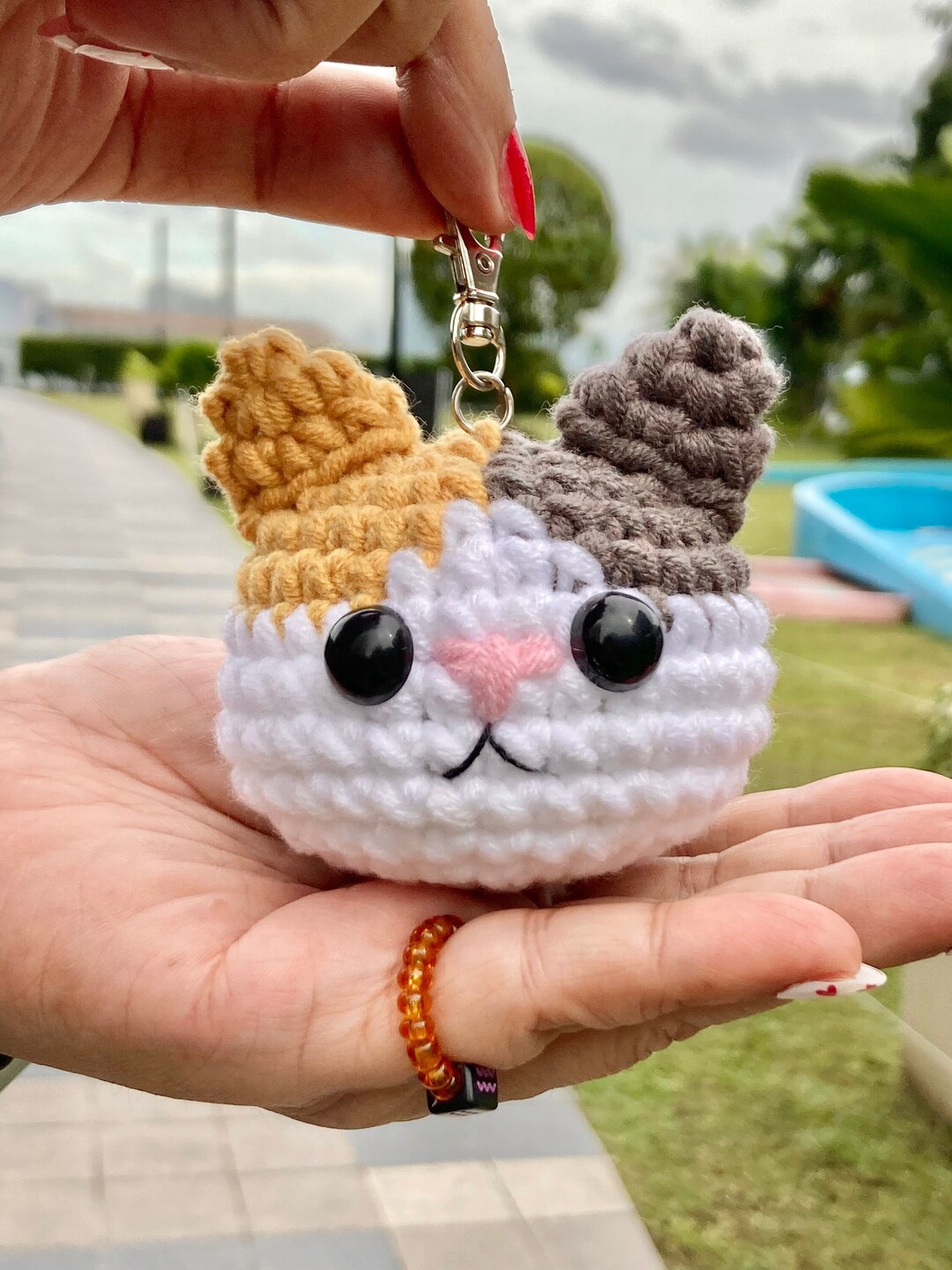 Fat Cat mini FFXIV Final Fantasy Plush Crochet CHARM KEYCHAIN - Etsy