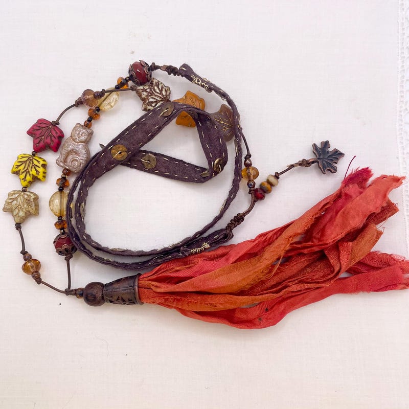 Sari Ribbon Necklace - Etsy