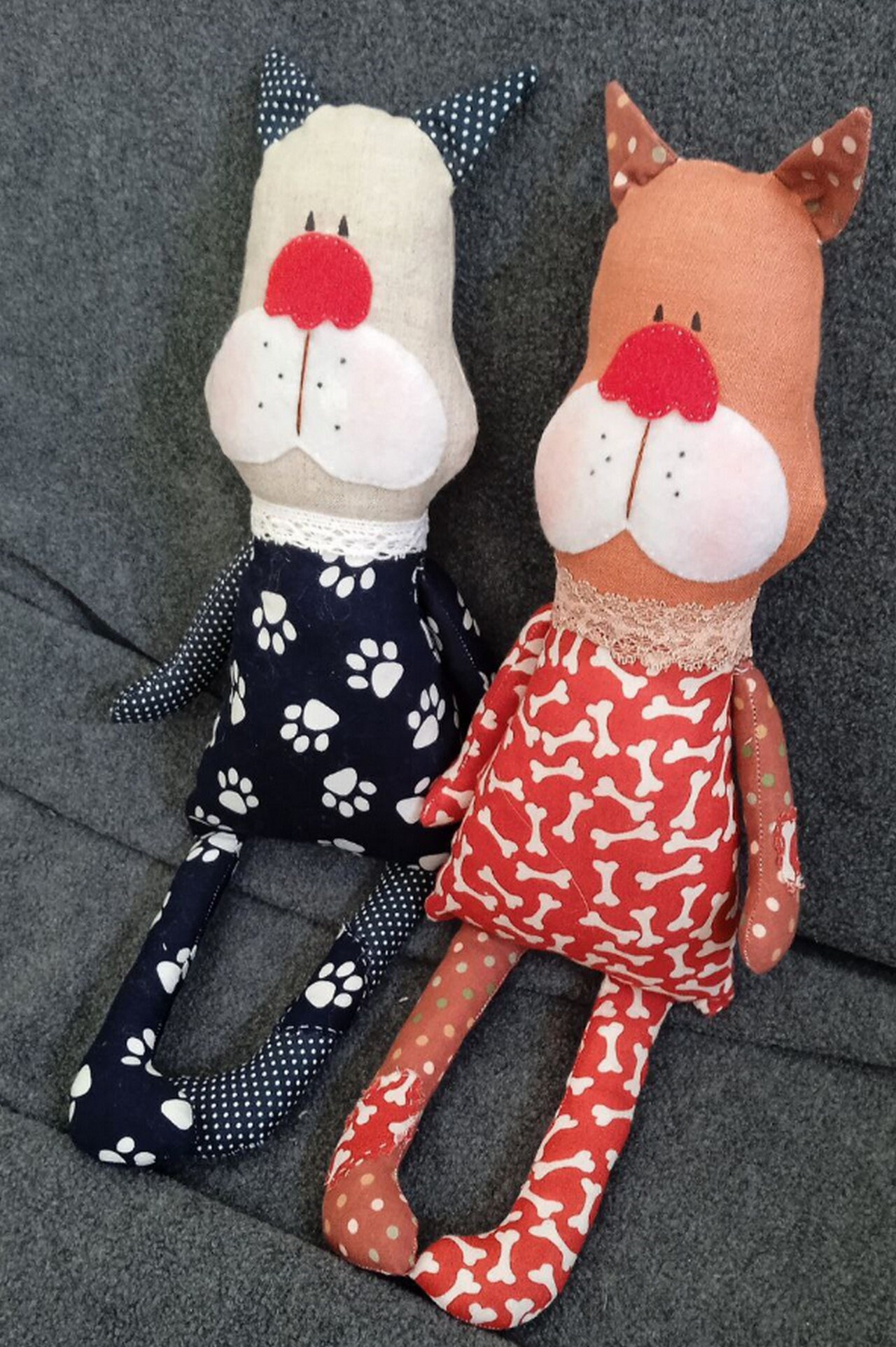 Textile Toys, Textile Dogs, Linen Animals, Cotton Dog, Cotton Crafts ...