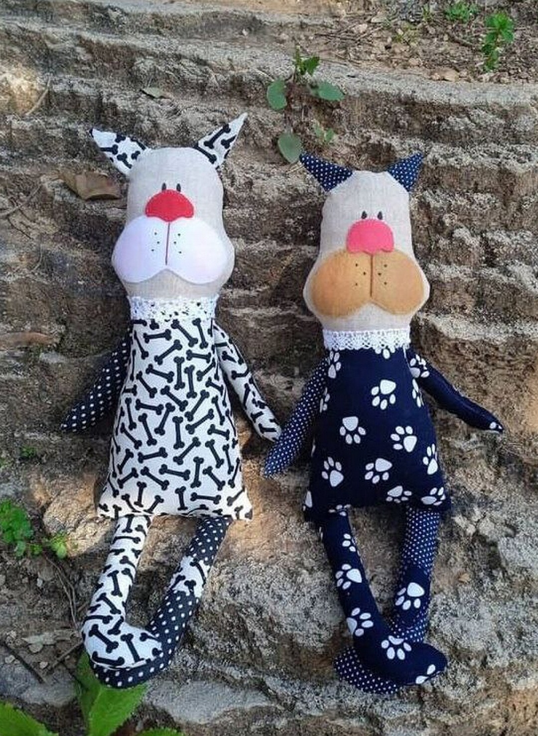 Textile Toys, Textile Dogs, Linen Animals, Cotton Dog, Cotton Crafts ...