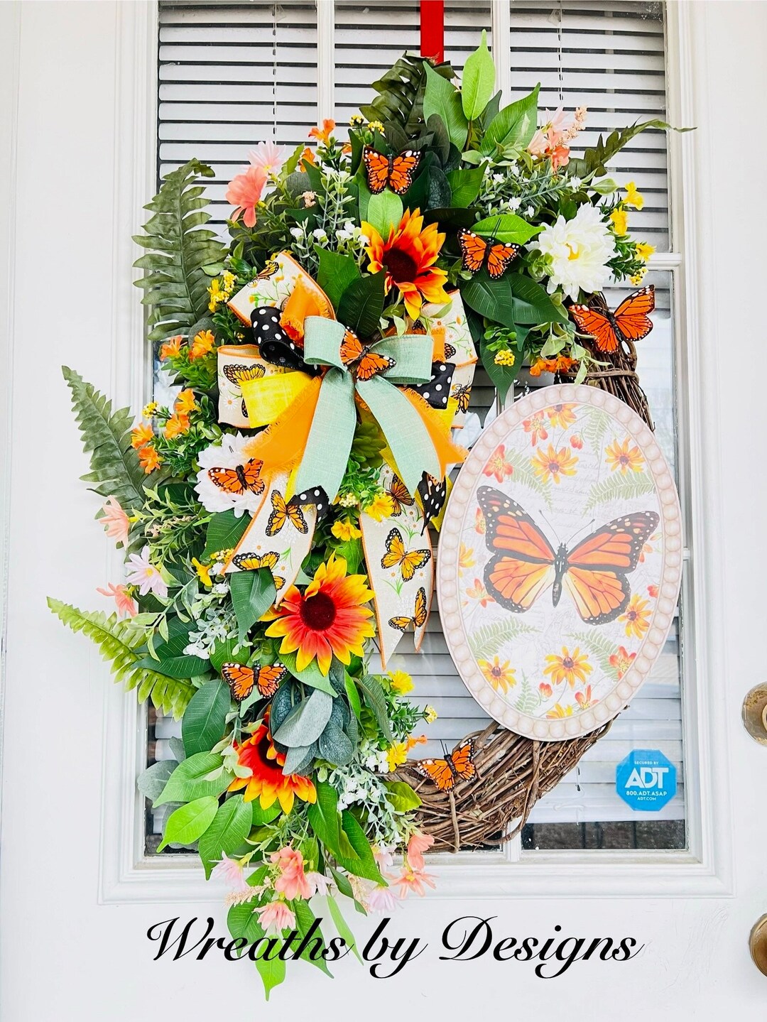 Grapevine Monarch Wreath. Butterfly Monrach Wreath Front Door Wreath ...
