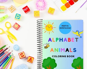 A to Z Animal Coloring Book - Etsy