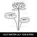 High Quality July Water Lily Birth Flower Svg & Png, Birth Flower ...