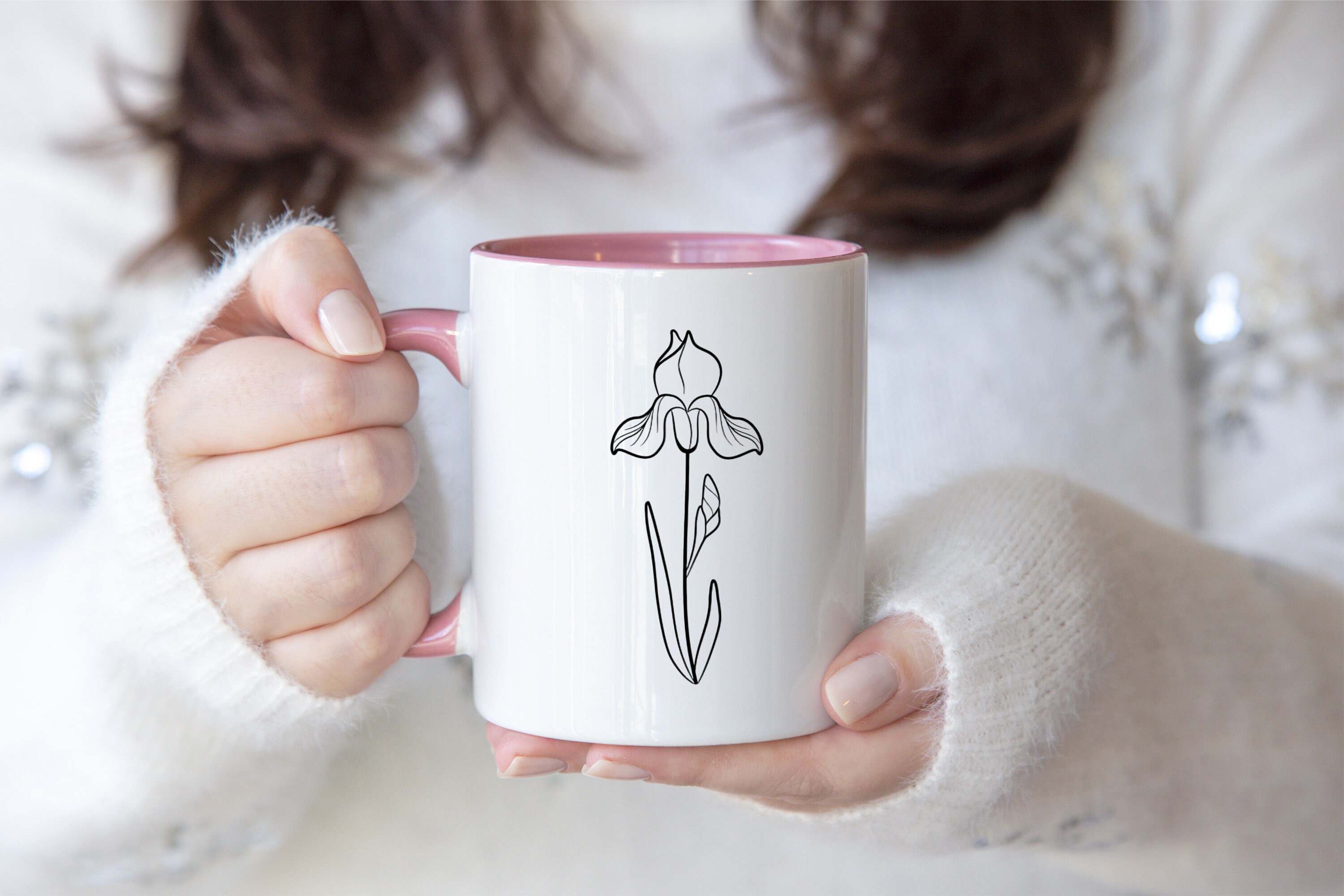 High Quality February Iris Birth Flower Svg & Png, Birth Flower Vector ...