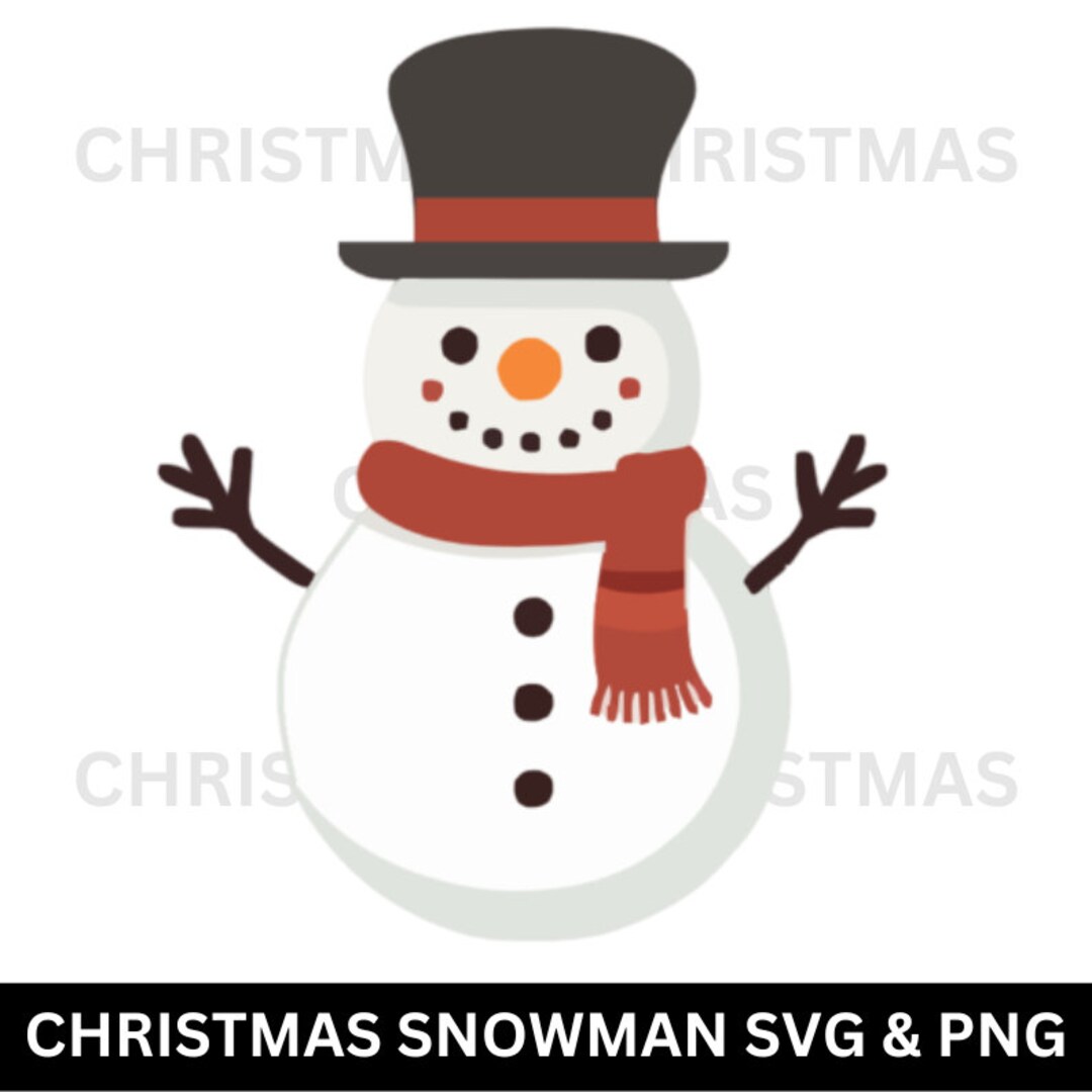 High Quality Snowman SVG & PNG, Snowman Vector Wall Art, Snowman Cut ...