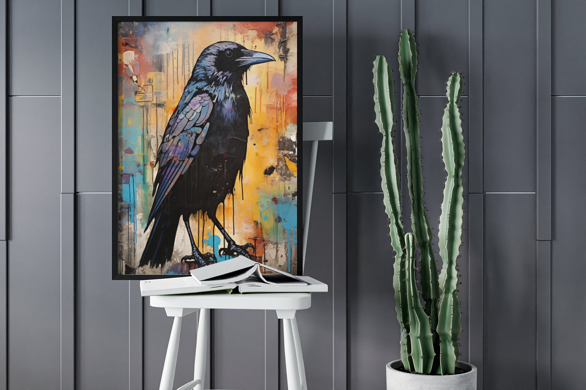 Graffiti Crow Urban Street Art | Illustration | Designs for Home Decor ...