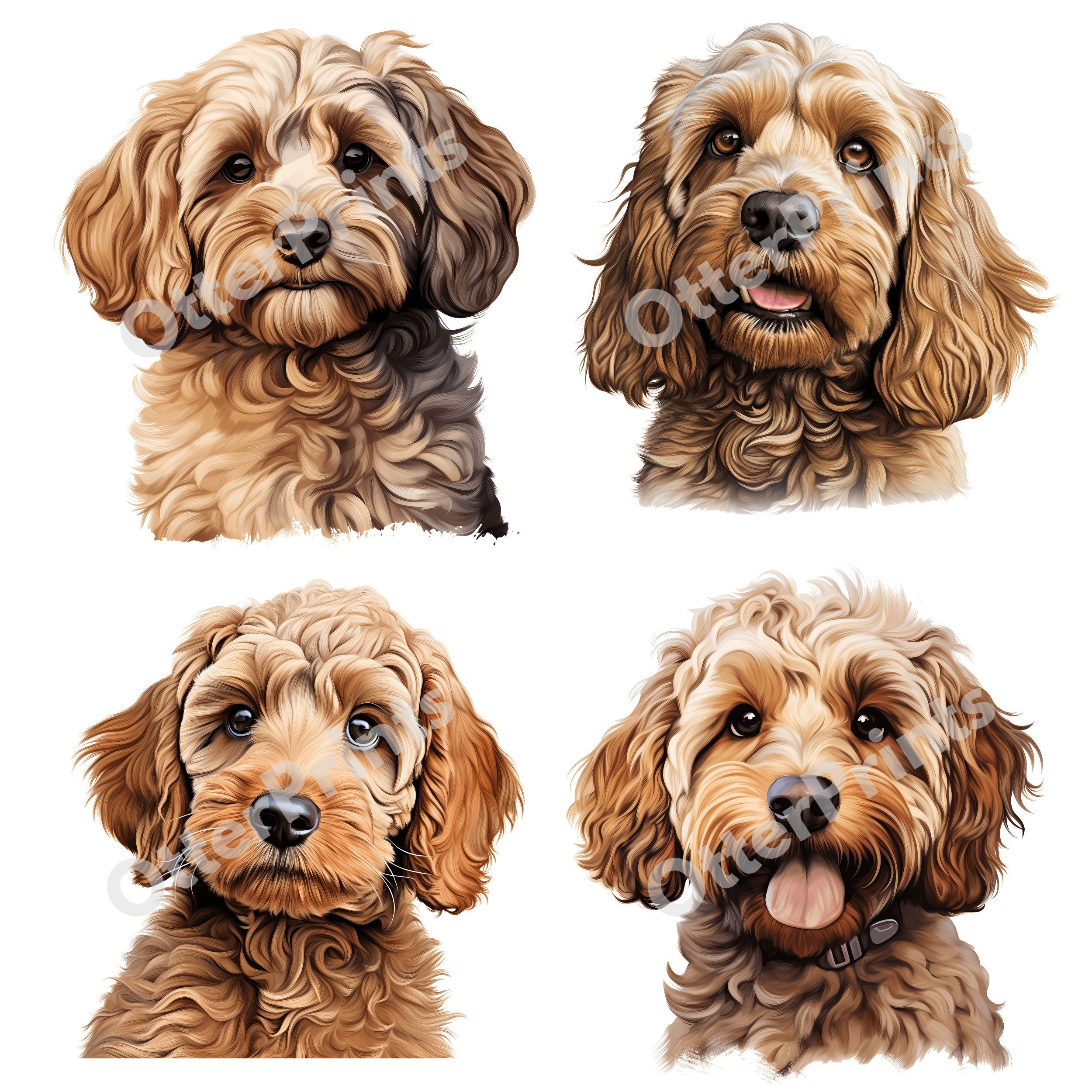 Cockapoo Dog Clipart 12 High Quality Transparent Pngs Cute Illustration ...