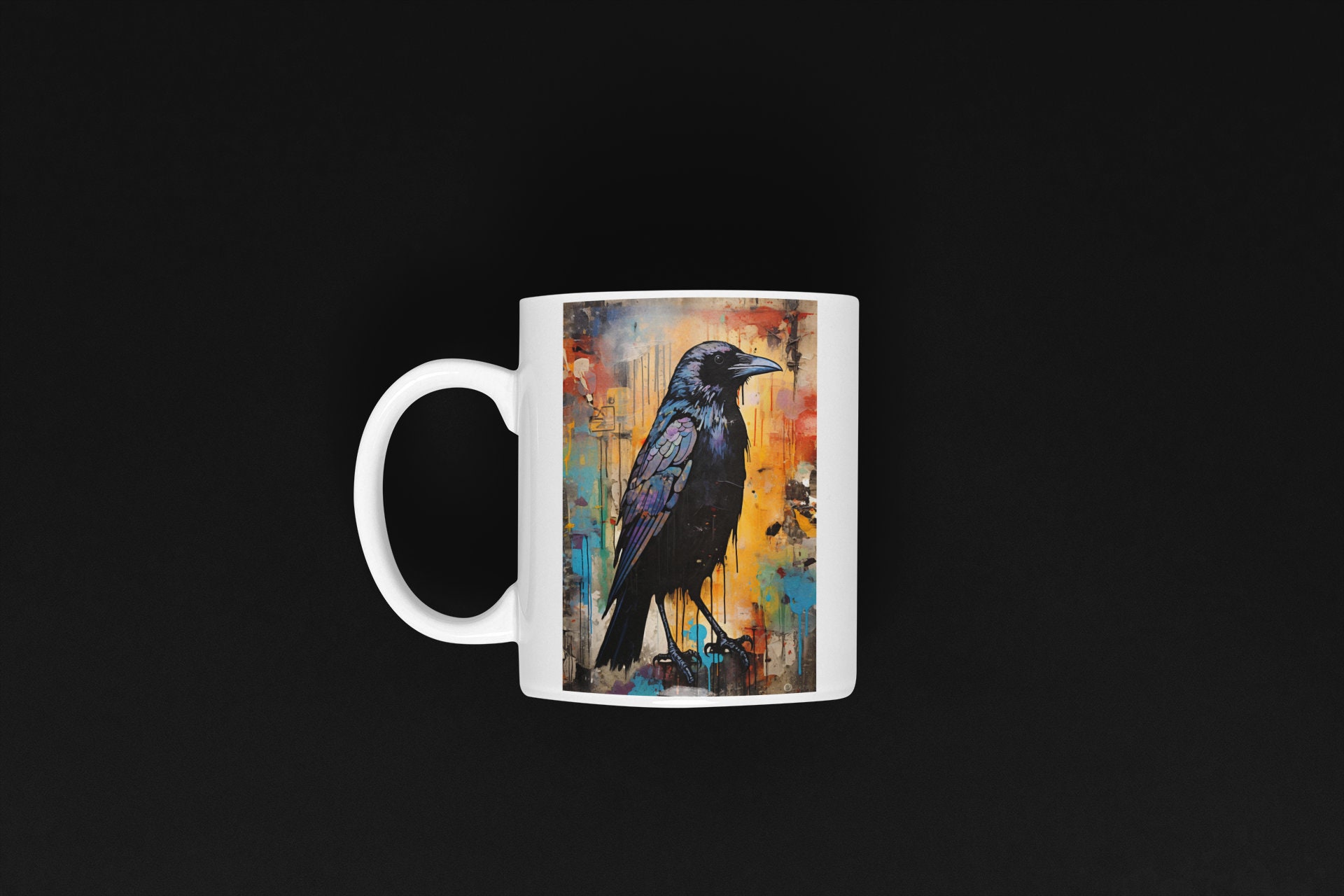 Graffiti Crow Urban Street Art | Illustration | Designs for Home Decor | Digital Download Poster ...