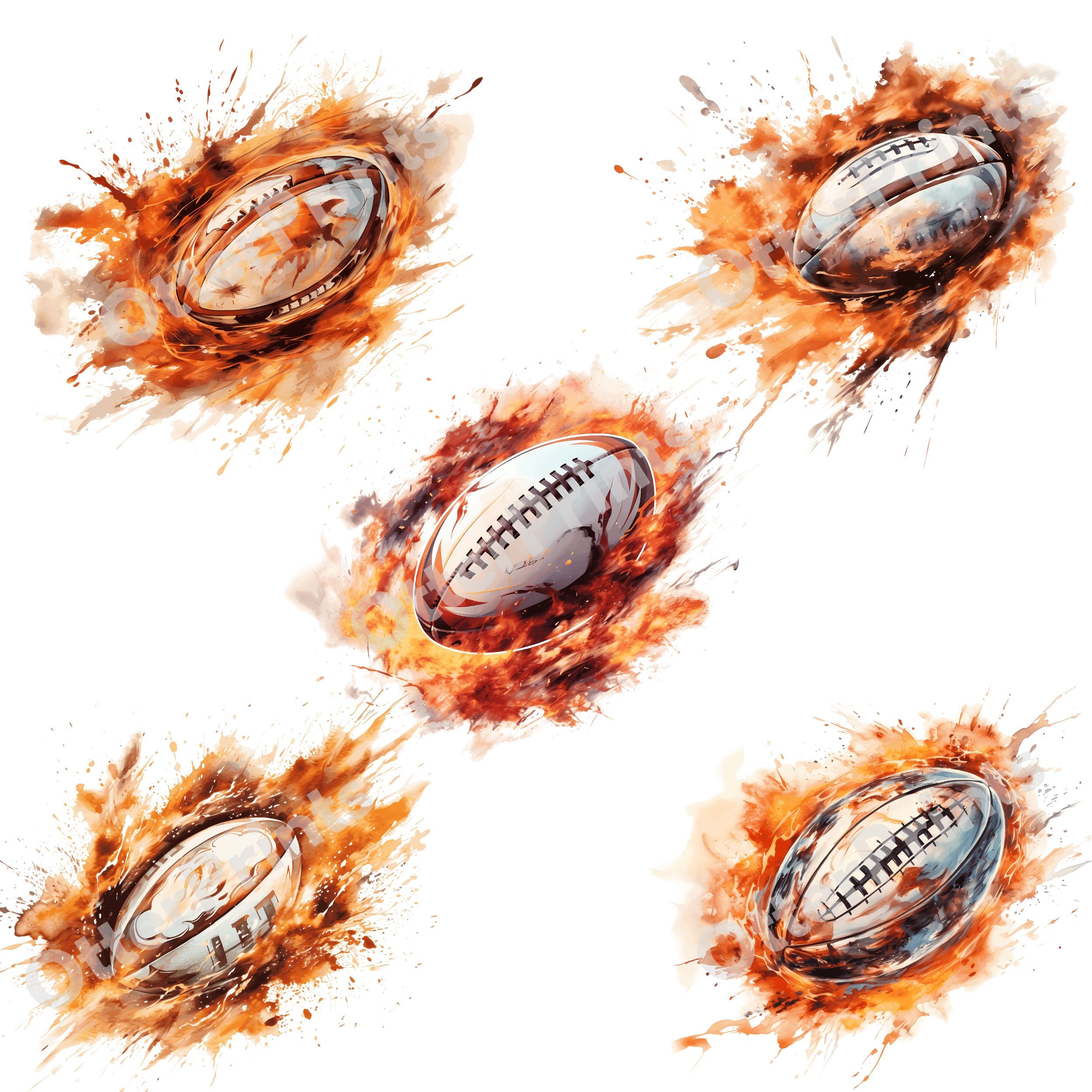Rugby Ball on Fire Clipart - 10 High Quality Transparent Pngs ...