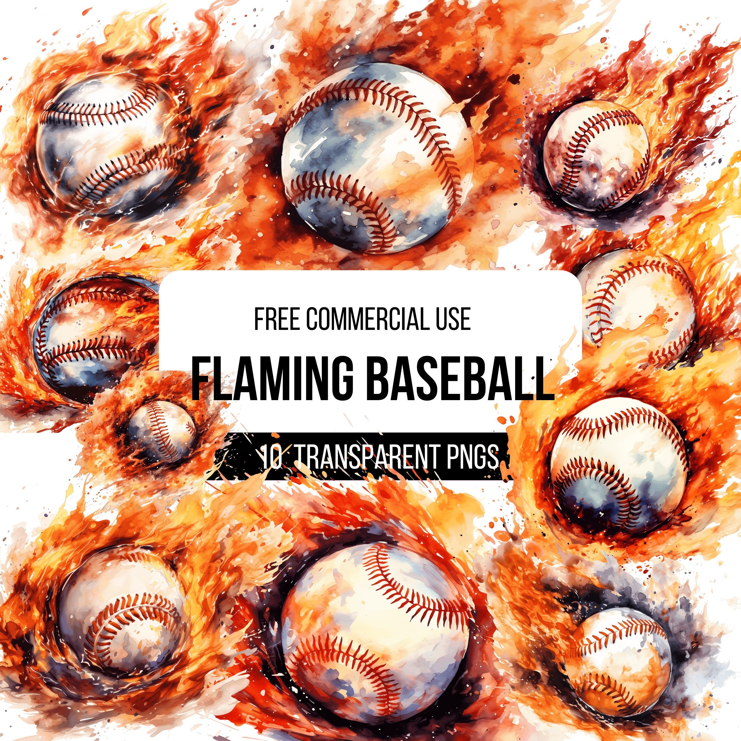Baseball on Fire Clipart 10 High Quality Transparent Pngs Illustration ...