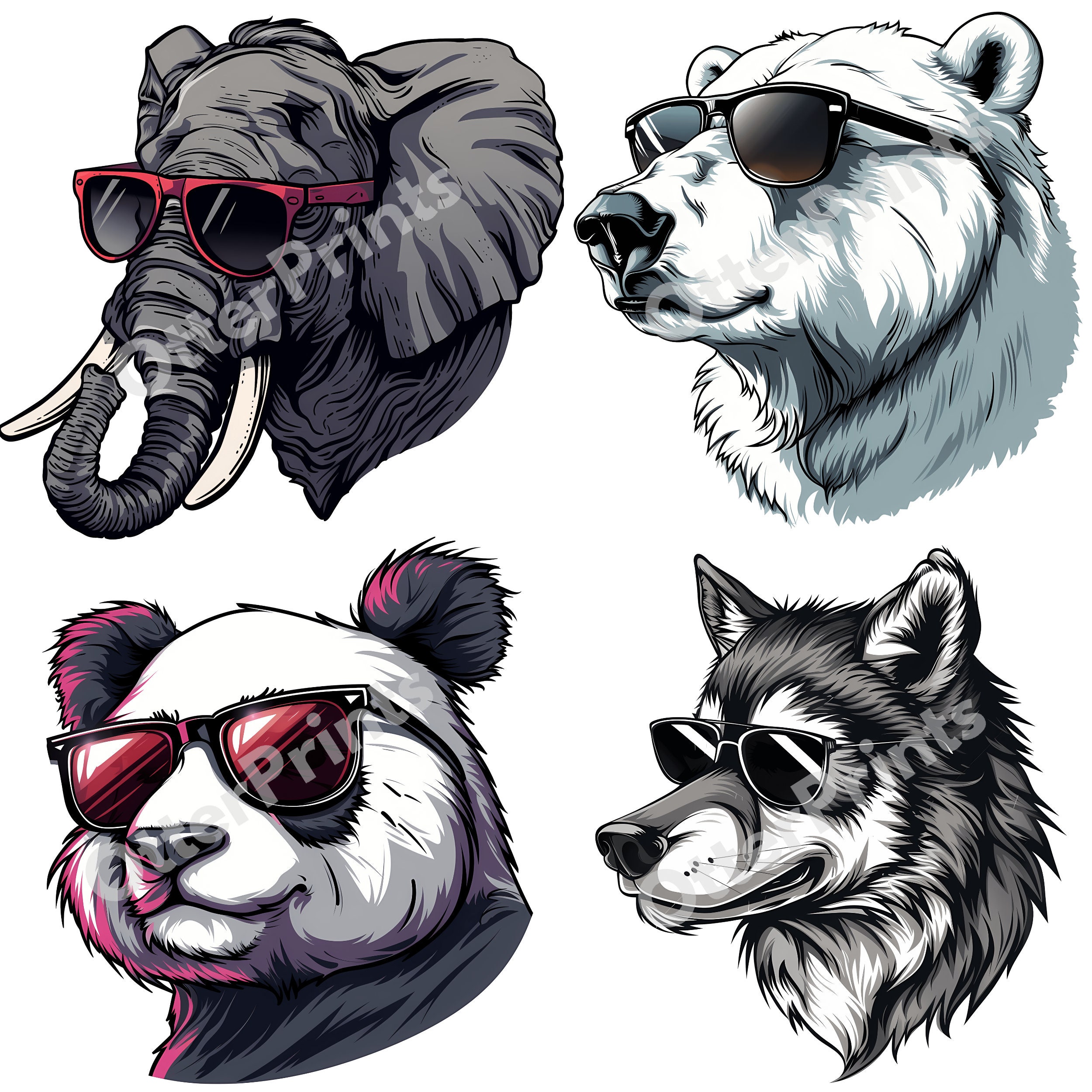 Cool Animals in Sunglasses Clipart - 14 High Quality Transparent Pngs ...