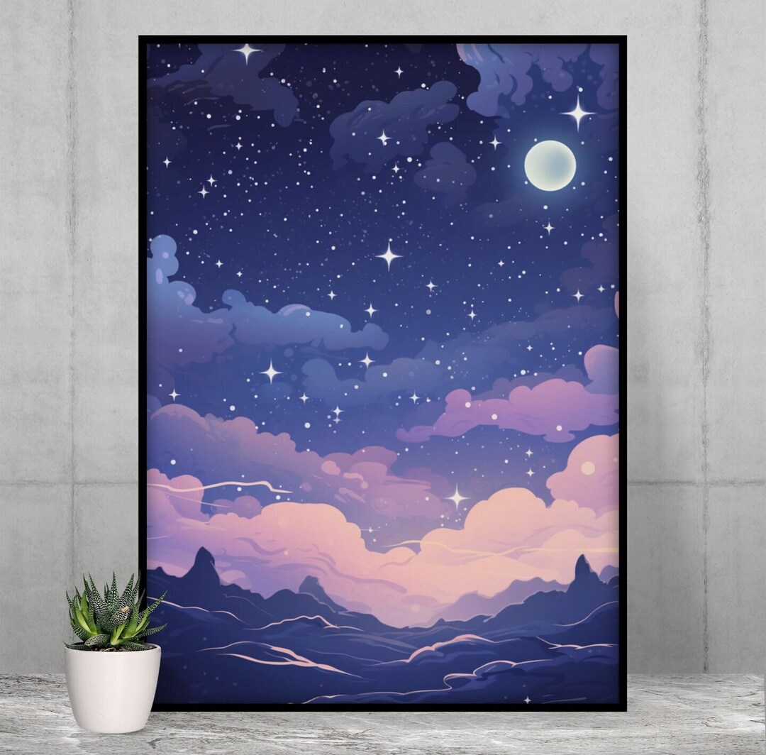 Galaxy Starry Night at a Different Planet | Astrological Illustration ...