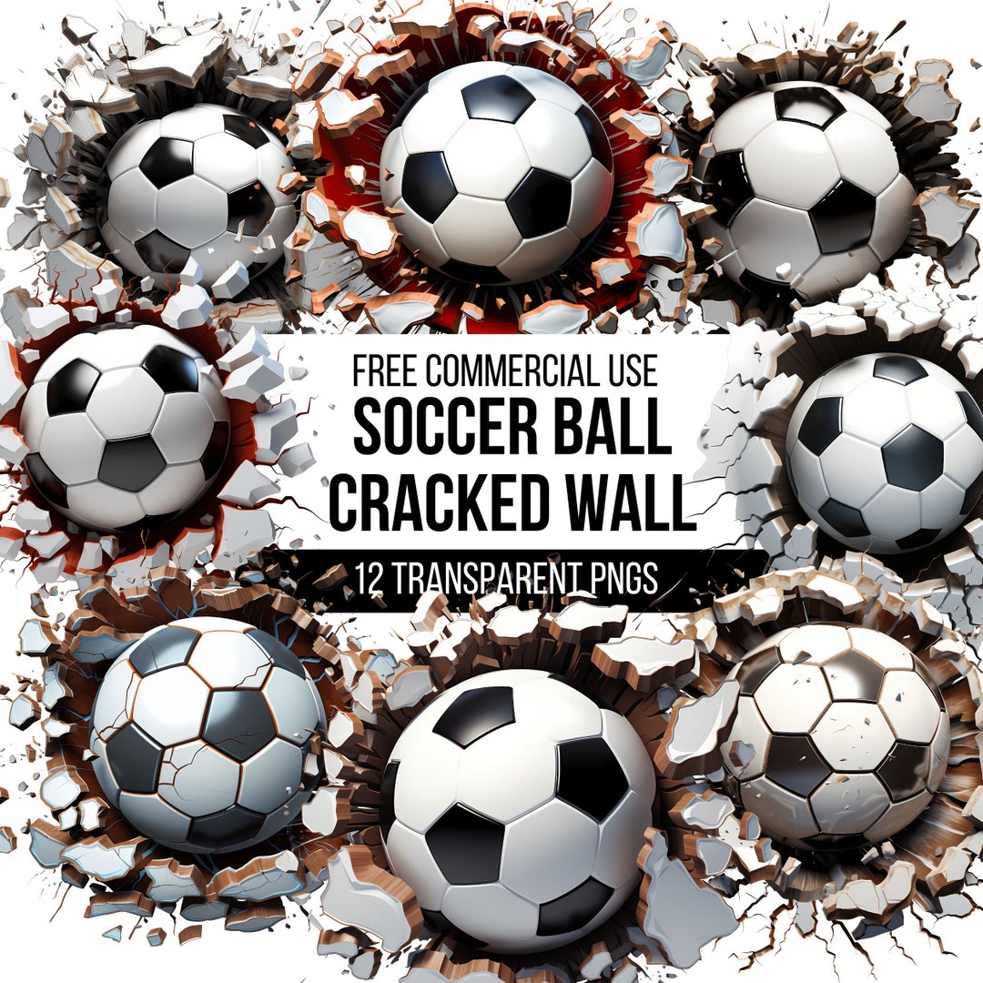 Soccer Ball Bursting Thru Wall Clipart - 12 High Quality Transparent ...