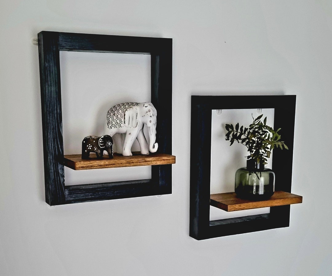 Wood Wall Frame Set, Wooden Frames With Shelf - Etsy