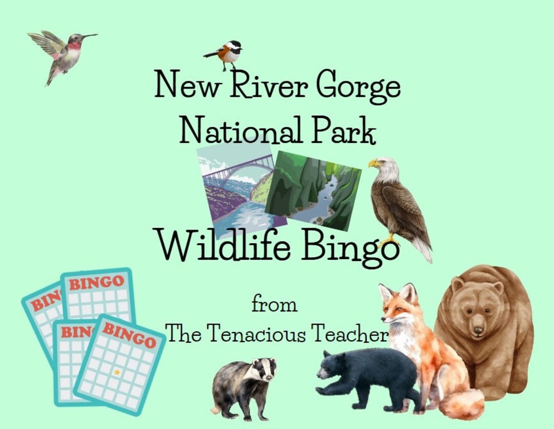 New River Gorge National Park Wildlife Bingo Printable | Digital ...