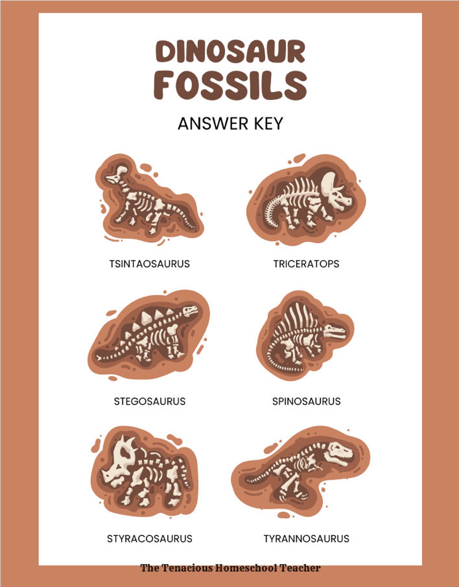 Dinosaur Fossil Activities | Dino Fossils Learning Pages | Prehistoric ...