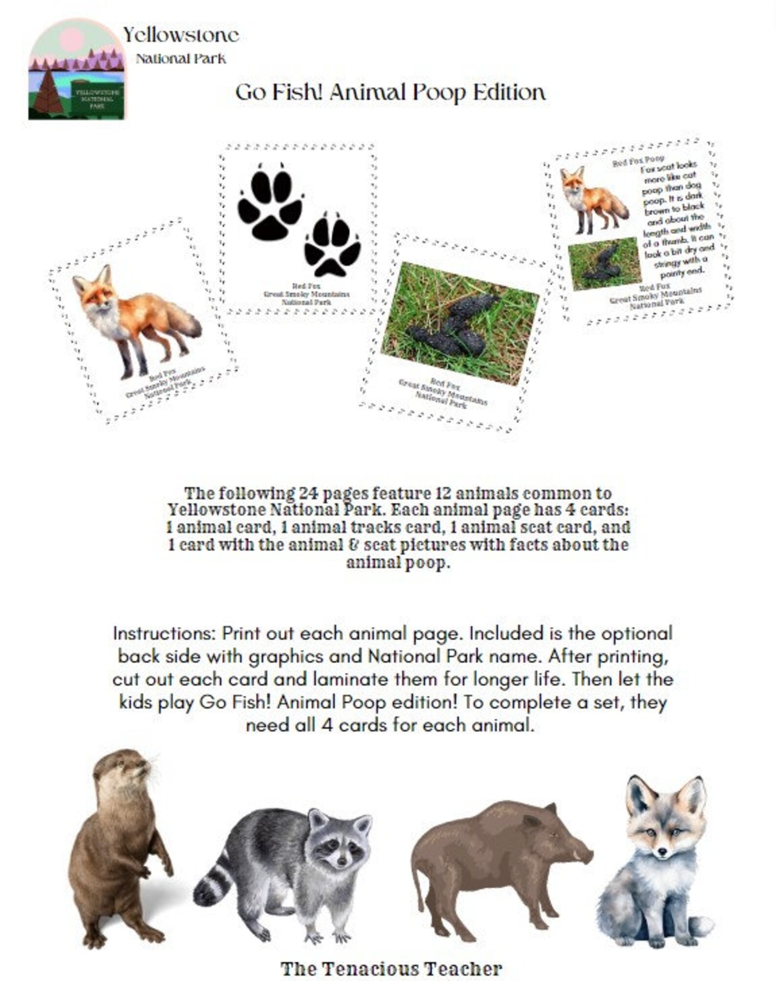 Yellowstone National Park Printables | Digital Download Coloring Pages ...