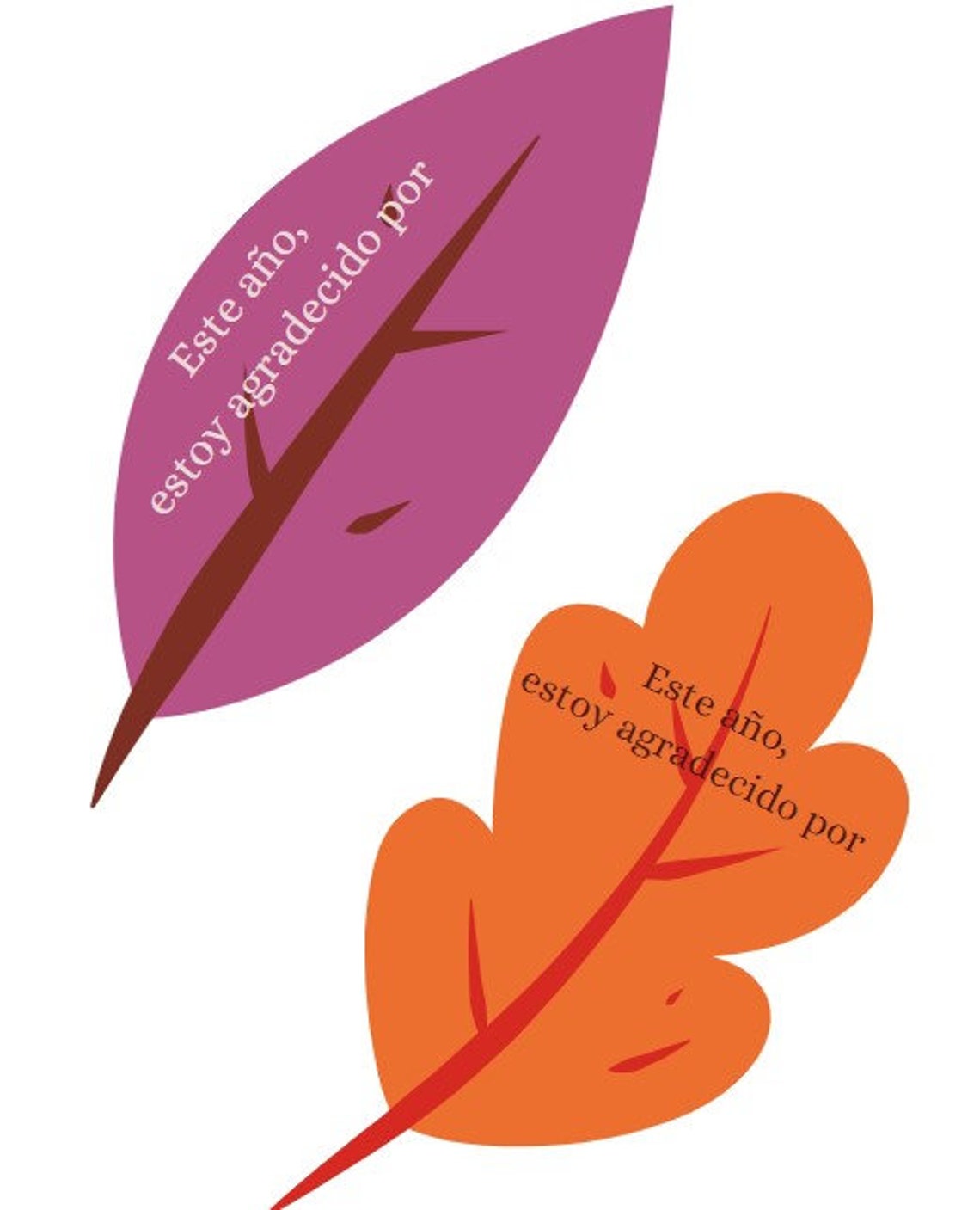 Árbol Agradecido Hojas | Descarga Digital Hojas Del árbol De Acción De ...