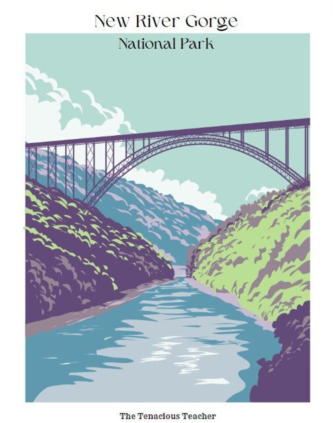 New River Gorge National Park Printables | Digital Download Coloring ...