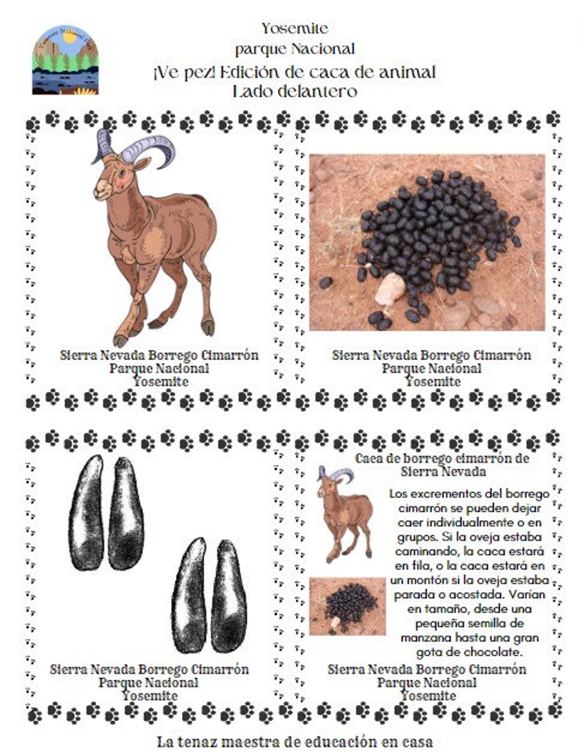 Imprimibles Del Parque Nacional Yosemite | Descarga Digital De Pistas Y ...