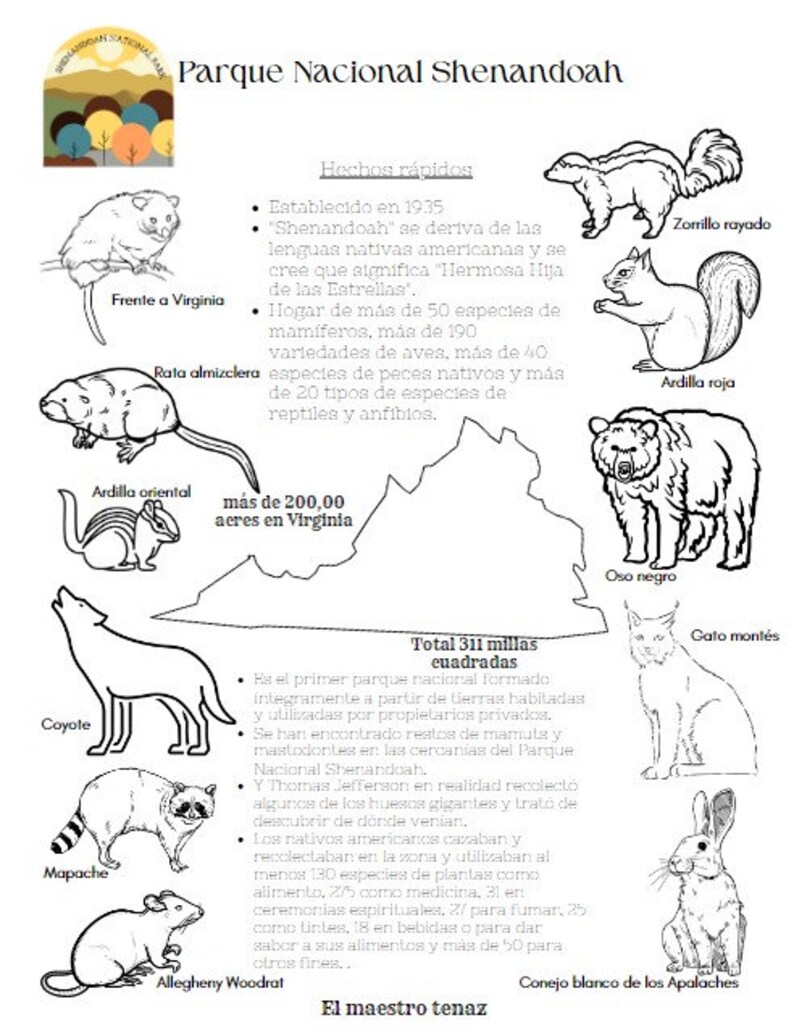 Imprimibles Del Parque Nacional Shenandoah Descarga Digital - Etsy