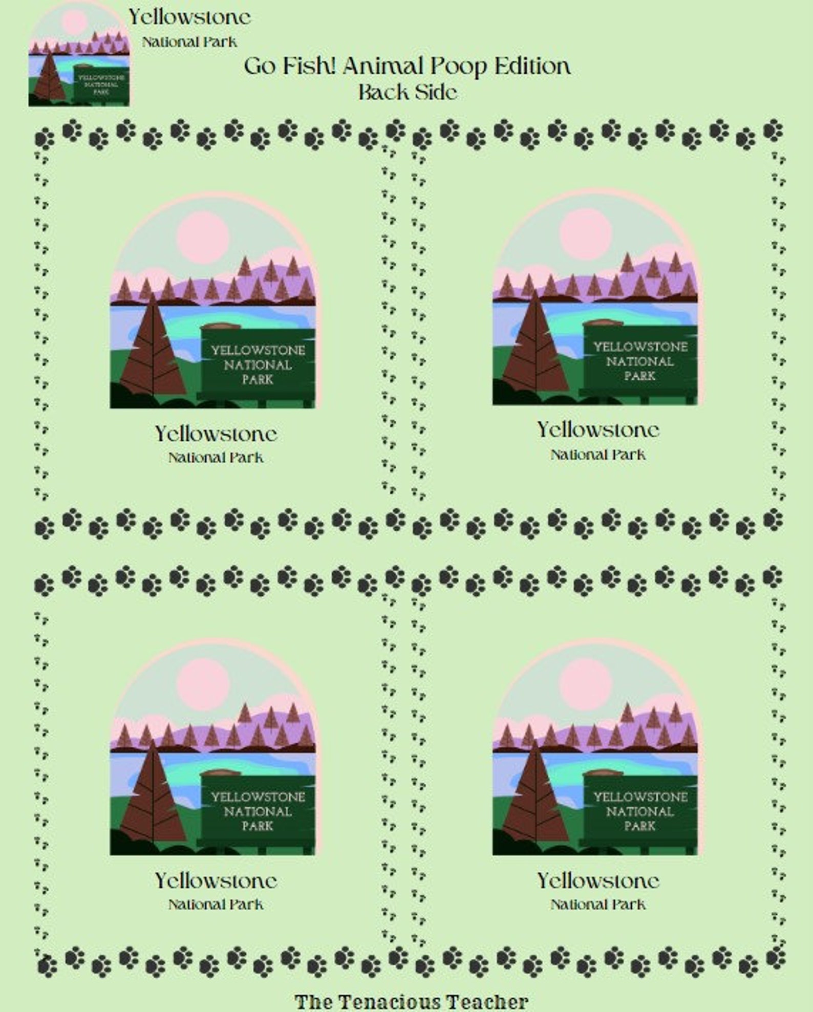 Yellowstone National Park Printables | Digital Download Coloring Pages ...