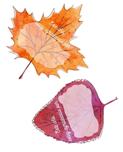 Árbol Agradecido Hojas | Descarga Digital Hojas Del árbol De Acción De ...