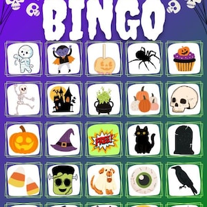 Halloween Bingo Set | Class Set of 30 Bingo Cards | Kids Holiday Party ...
