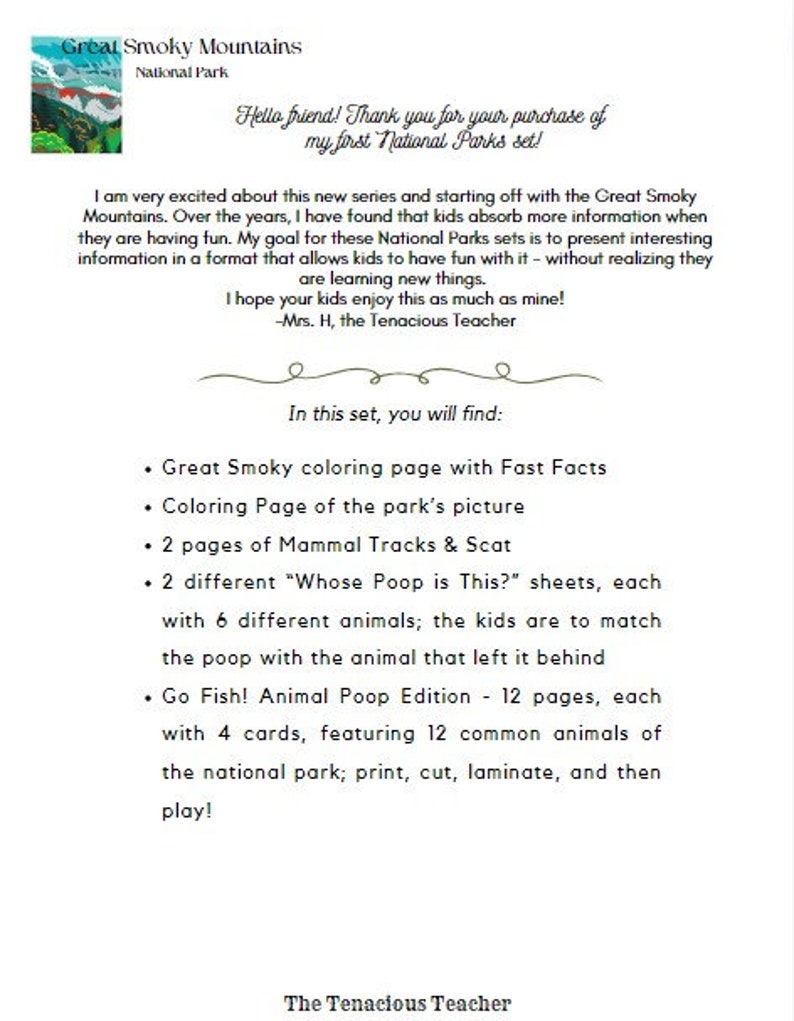 Great Smoky Mountains Activity Pack | Kids Coloring Pages, Scat ID ...