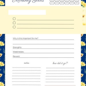 Sunflower Life Planner & Journal 2024 | Monthly and Weekly Layout ...