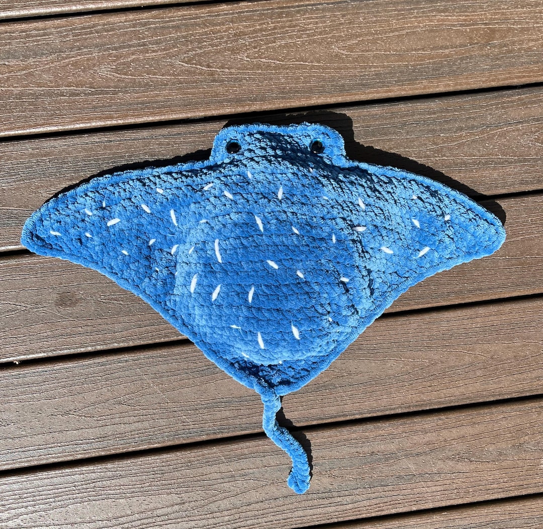 Mega Ray Crochet Plushie | Crochet Sea Creature | Professor Ray - Etsy