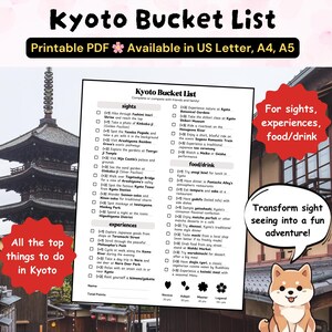 Kyoto Bucket List | Printable Travel Checklist | Japan Travel Planner ...