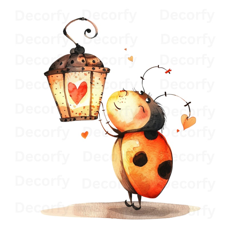 17 Cute Love Bug PNG Clipart Bundle Transparent Backgrounds Commercial ...