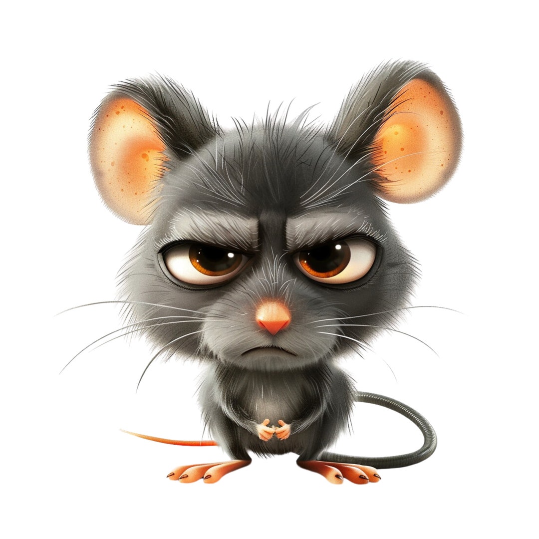 10 Watercolor Quirky Mouse Sassy Cliparts High Quality Pngs, Craft Art ...