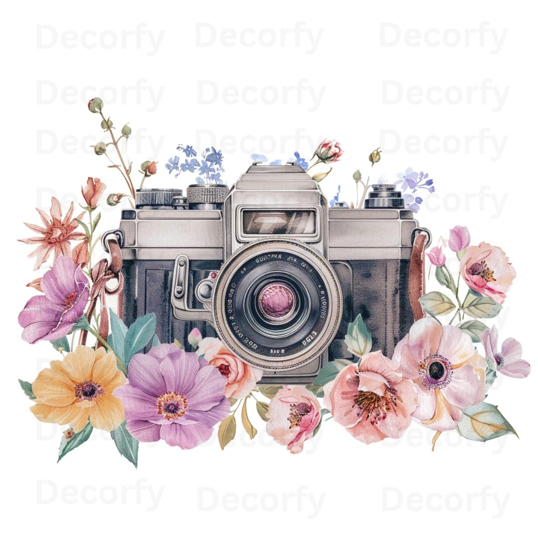 12 Vintage Camera Clip Art Vintage Camera Printable Camera Sublimation ...