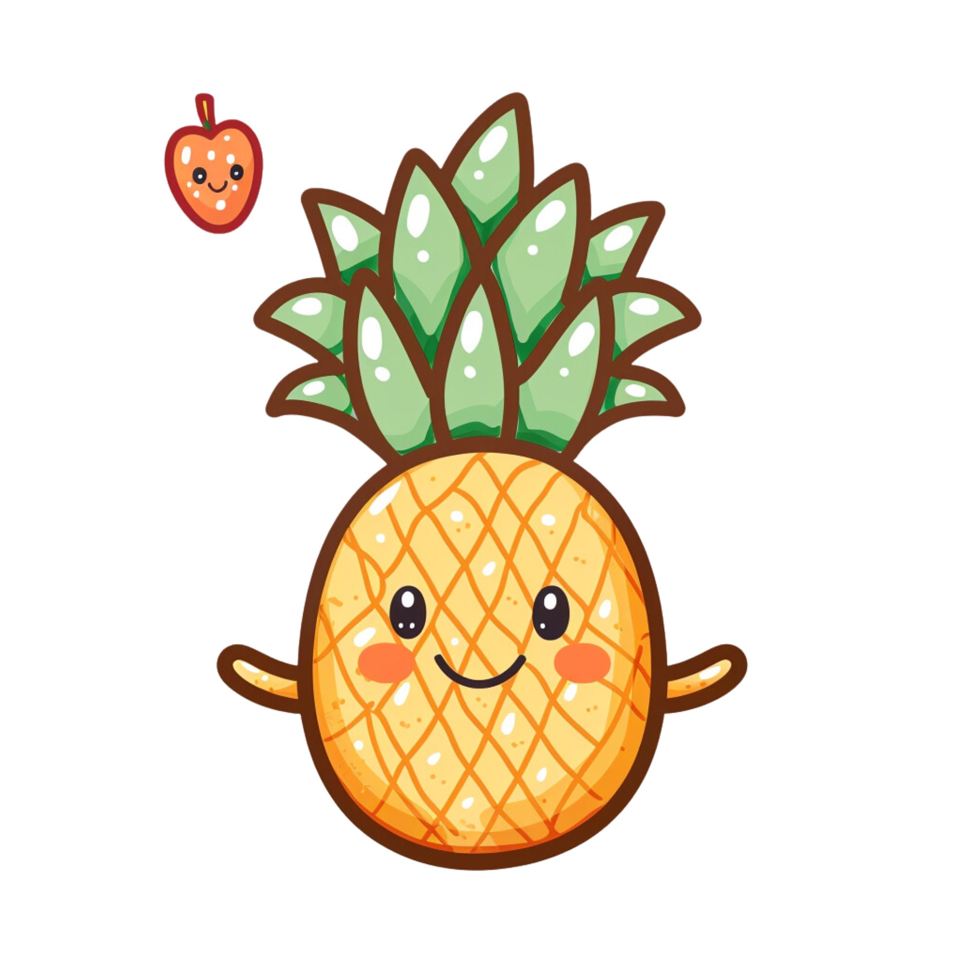 10 Cute Kawaii Fruits Clipart, Cute Food, Fruit Clipart, Fruit Png ...