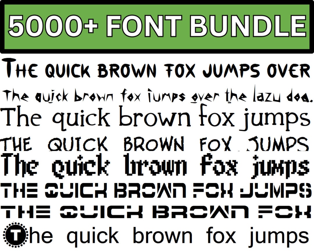 5000 Fonts Bundle, Script Fonts Set, Craft Fonts Pack, Handwritten ...