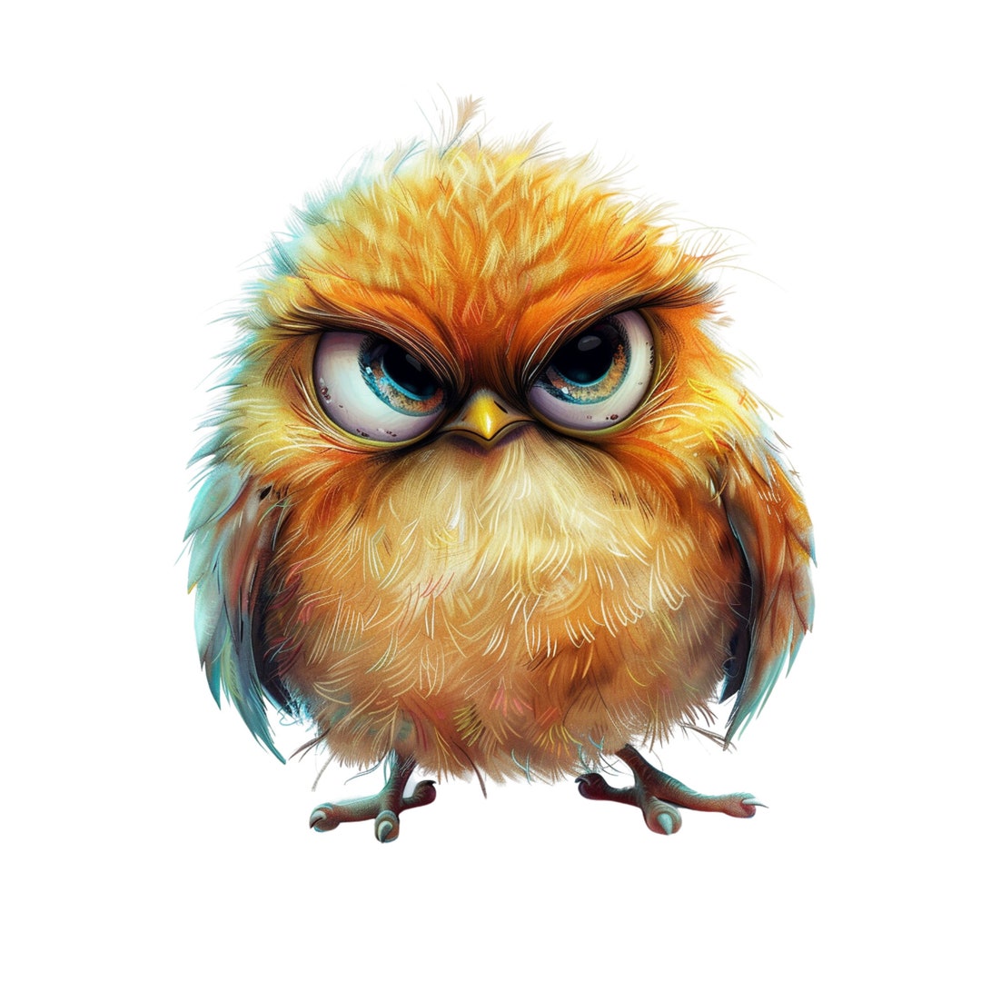 10 Watercolor Quirky Bird Sassy Cliparts High Quality Pngs, Craft Art ...