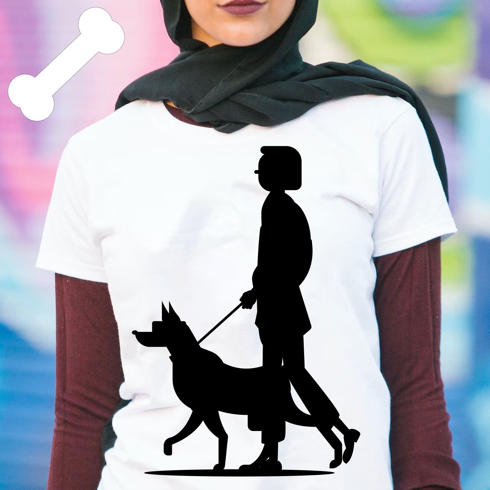 Dog Walking Clipart, Dog Svg,people and Dog Silhouette, Dog Walker ...