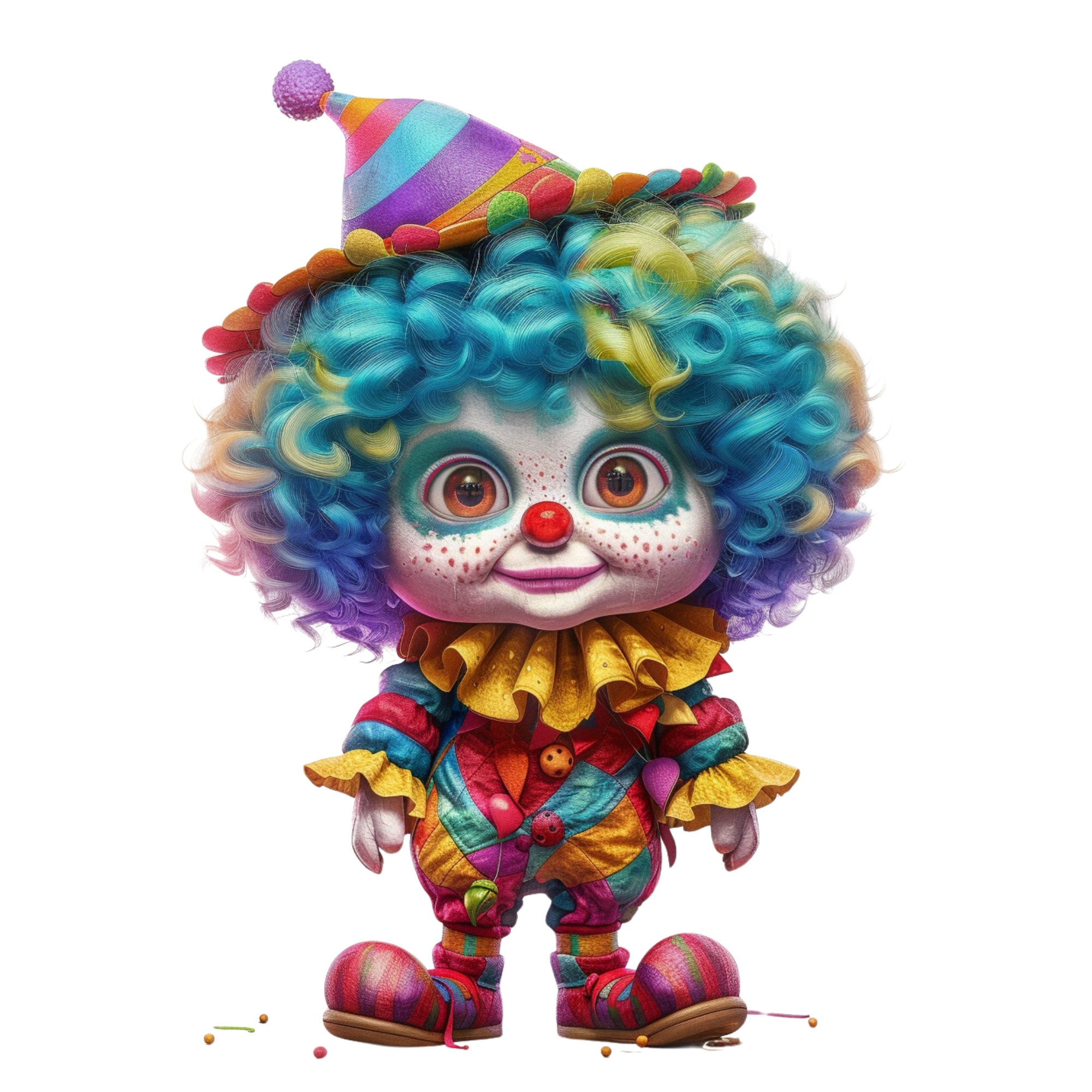 10 Cute Clown Clipart, Adorable Clown Clipart Bundle, High-quality ...