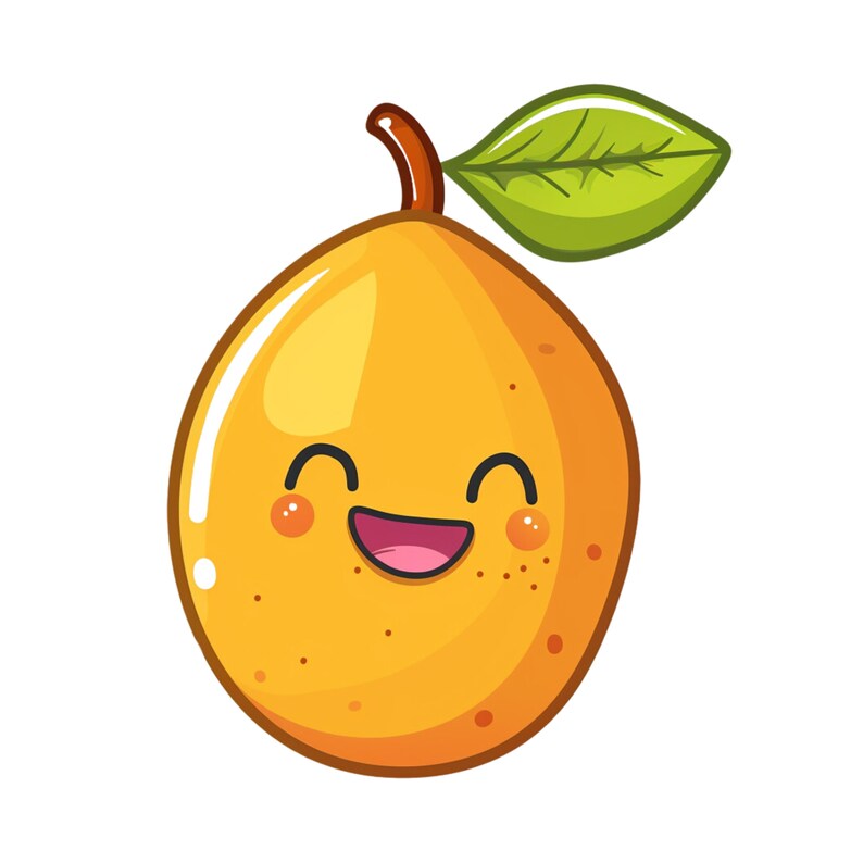 10 Cute Kawaii Fruits Clipart, Cute Food, Fruit Clipart, Fruit Png ...