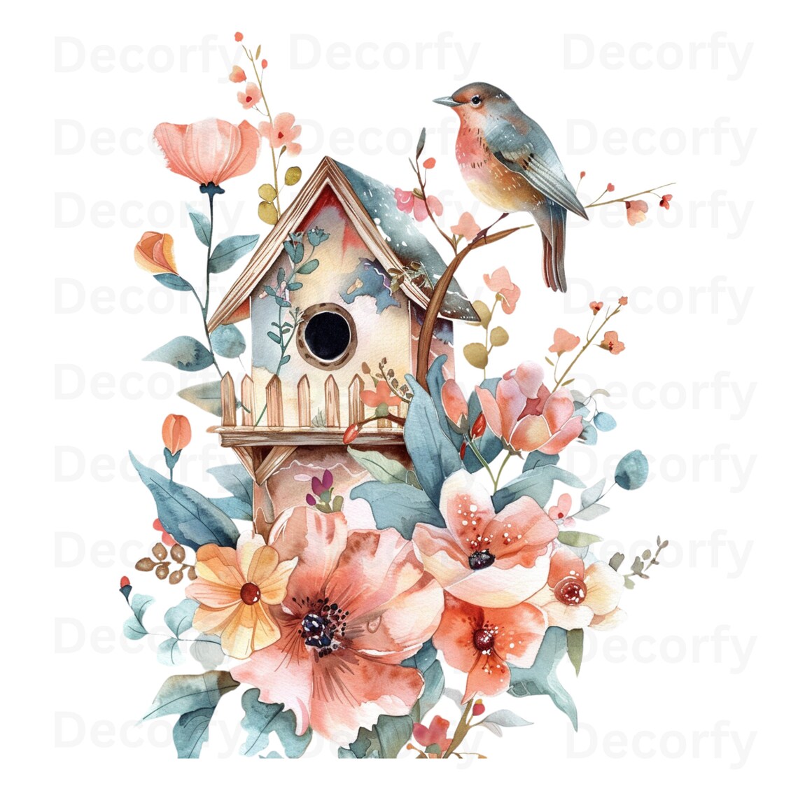 20 Hello Spring Clipart PNG Collection, Watercolor Boho Cottagecore Png ...