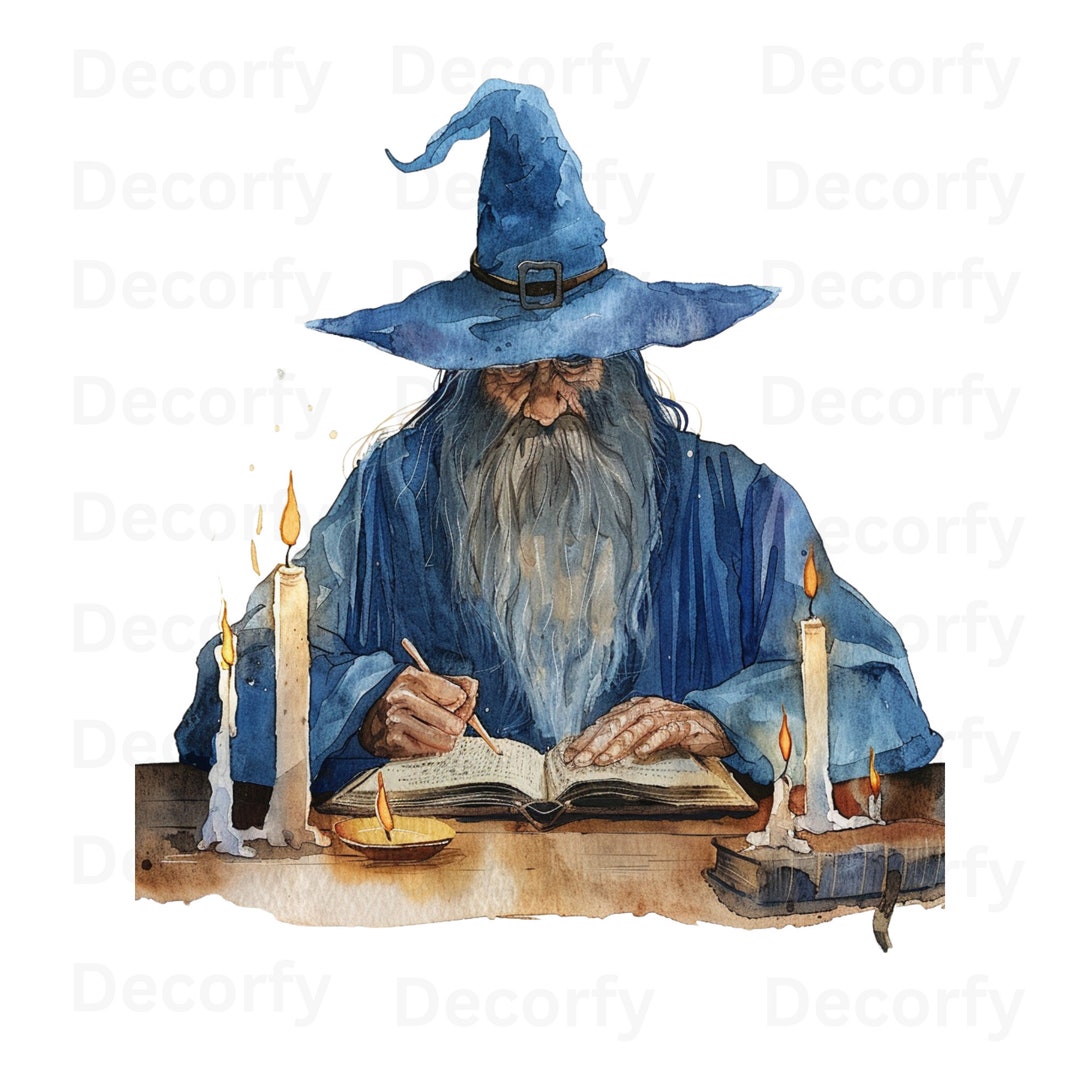 Set of 11 Watercolor Wizard Designs Magical Digital Cliparts, Fantasy ...
